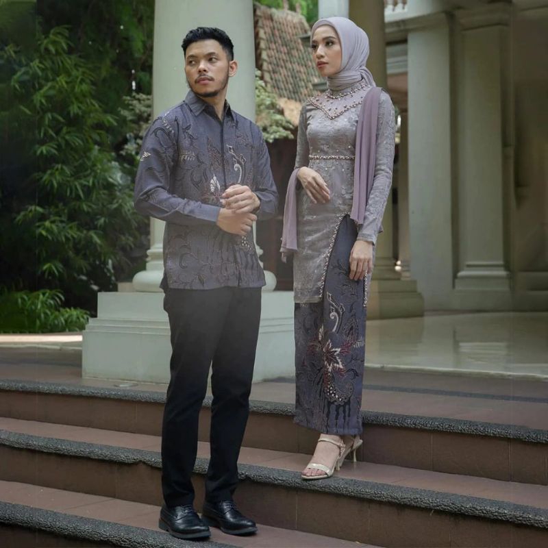 Batik engagement kebaya / modern kebaya suit / couple kebaya / proposal ...