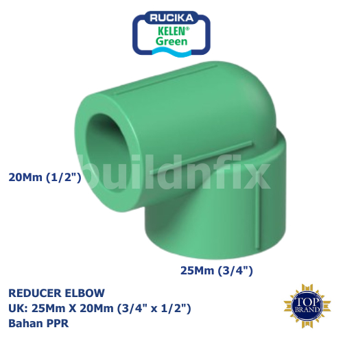 RUCIKA VLOK KENI / REDUCER ELBOW PPR 25Mm X 20Mm | Shopee Malaysia
