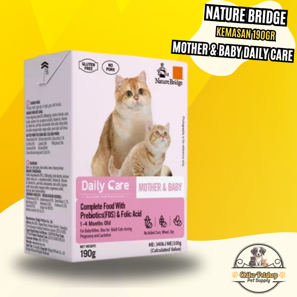 Nature Bridge Mother & Baby Cat Wet Food 190gr | Nb 190 gr | Shopee ...