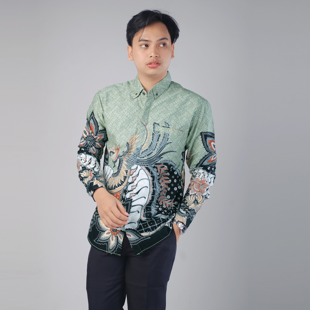 KEMEJA Dgm Men's Batik Shirt Long Puring Layer Premium Batik Furing ...