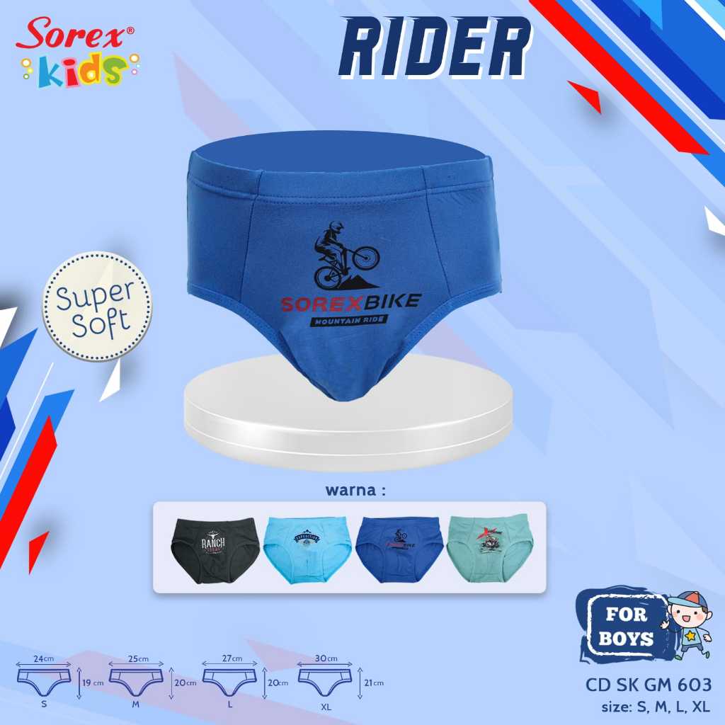 3 pcs SOREX GM 603 601 BOYS UNDERWEAR CD SIZE S M L XL | Shopee Malaysia
