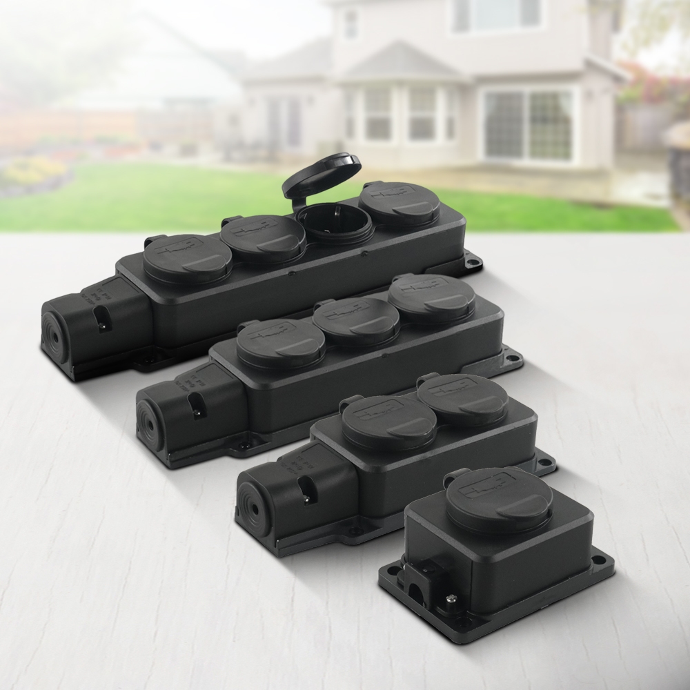 Colmer Outdoor Socket Terminal Waterproof Waterproof IP54 16A 250V EU 1 ...