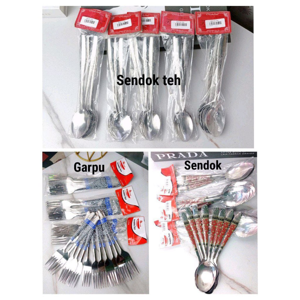 Stainess Batik Tablespoon 1 dozen 12 pieces / Stainless Steel 18 gr ...