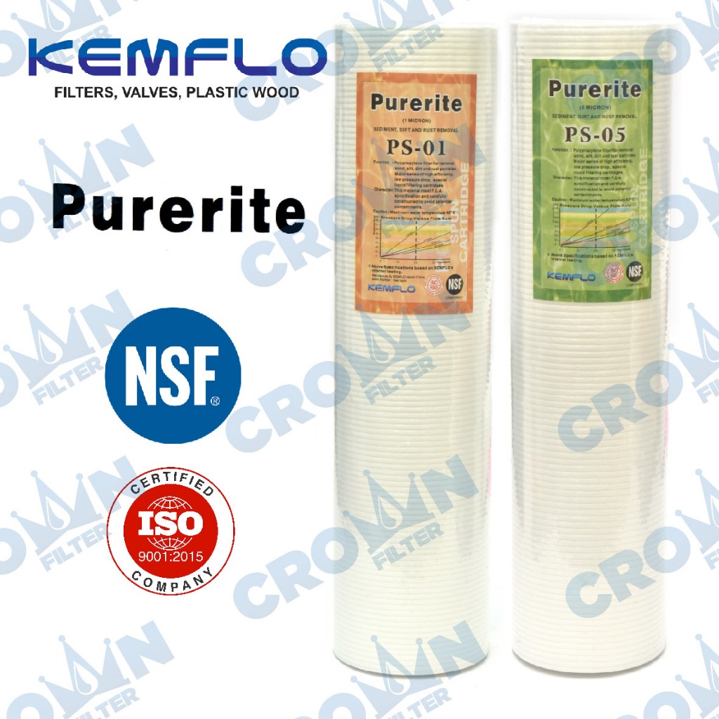 Purerite Kemflo Sediment Filter 40"- Refil Water Filter 40" Purerite ...