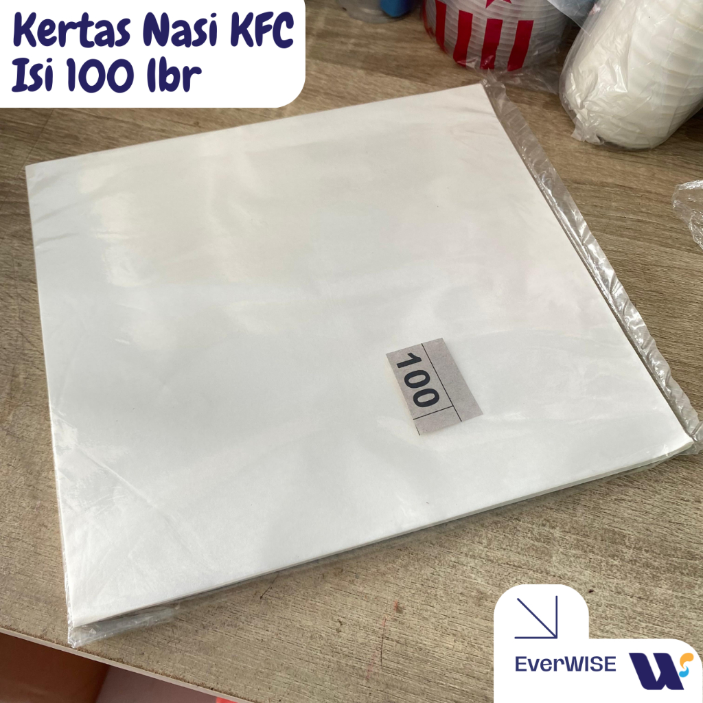 KFC Rice Paper / White Burger Paper Contents 100 sheets / pack | Shopee ...