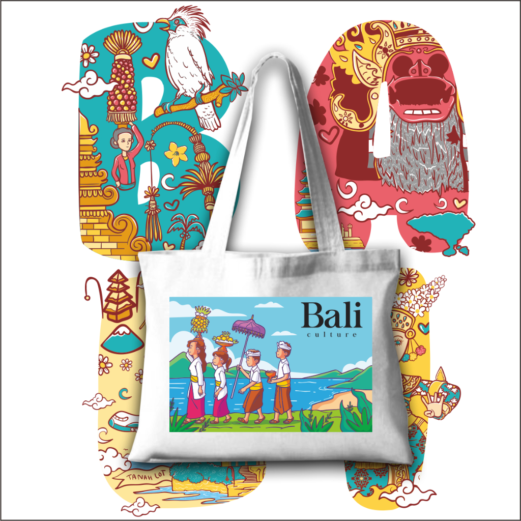 BALI Souvenir Tote Bag | Shopee Malaysia