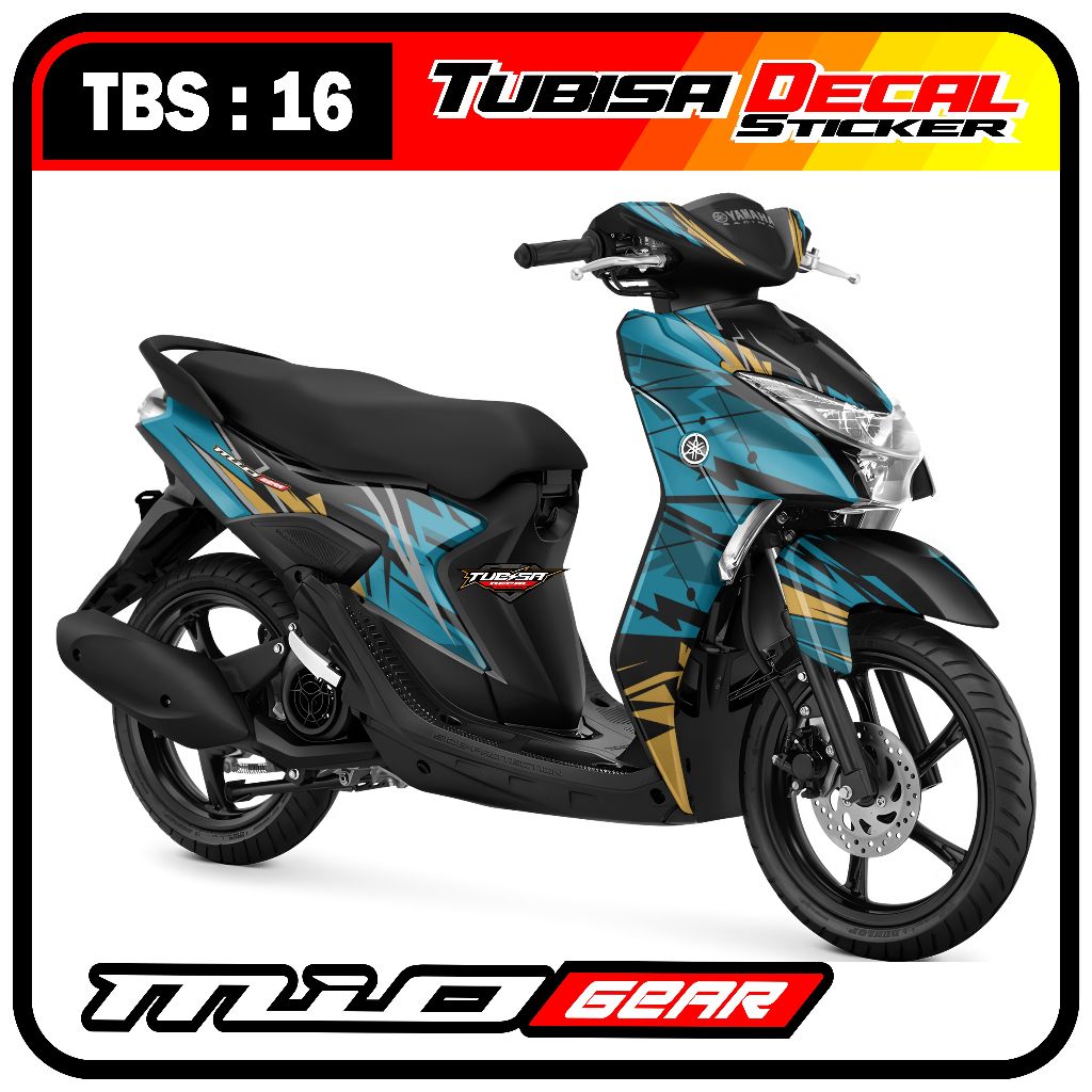 Decal Sticker Full Body MIO GEAR - Dekal Sticker Striping Variation MIO ...