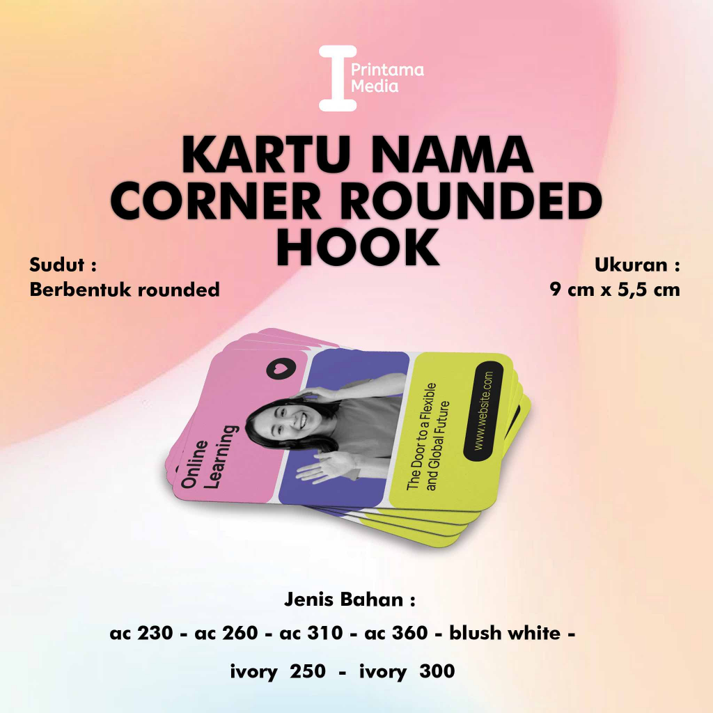 Print Rounded Corner Business Cards | Hook Business Card | Curved Angle ...