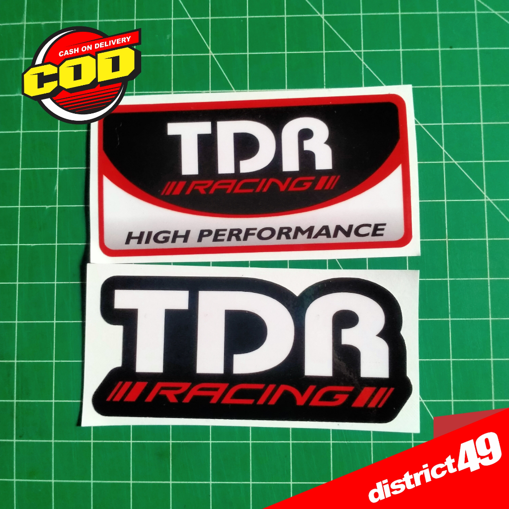 Tdr RACING Stickers - Waterproof Glossy Laminate Print Cut Stickers ...
