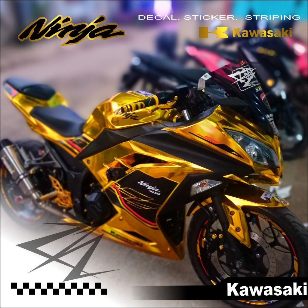 Kawasaki NINJA 250 FI STRIPING STICKER NINJA 250 MOTORCYCLE VARIATION ...