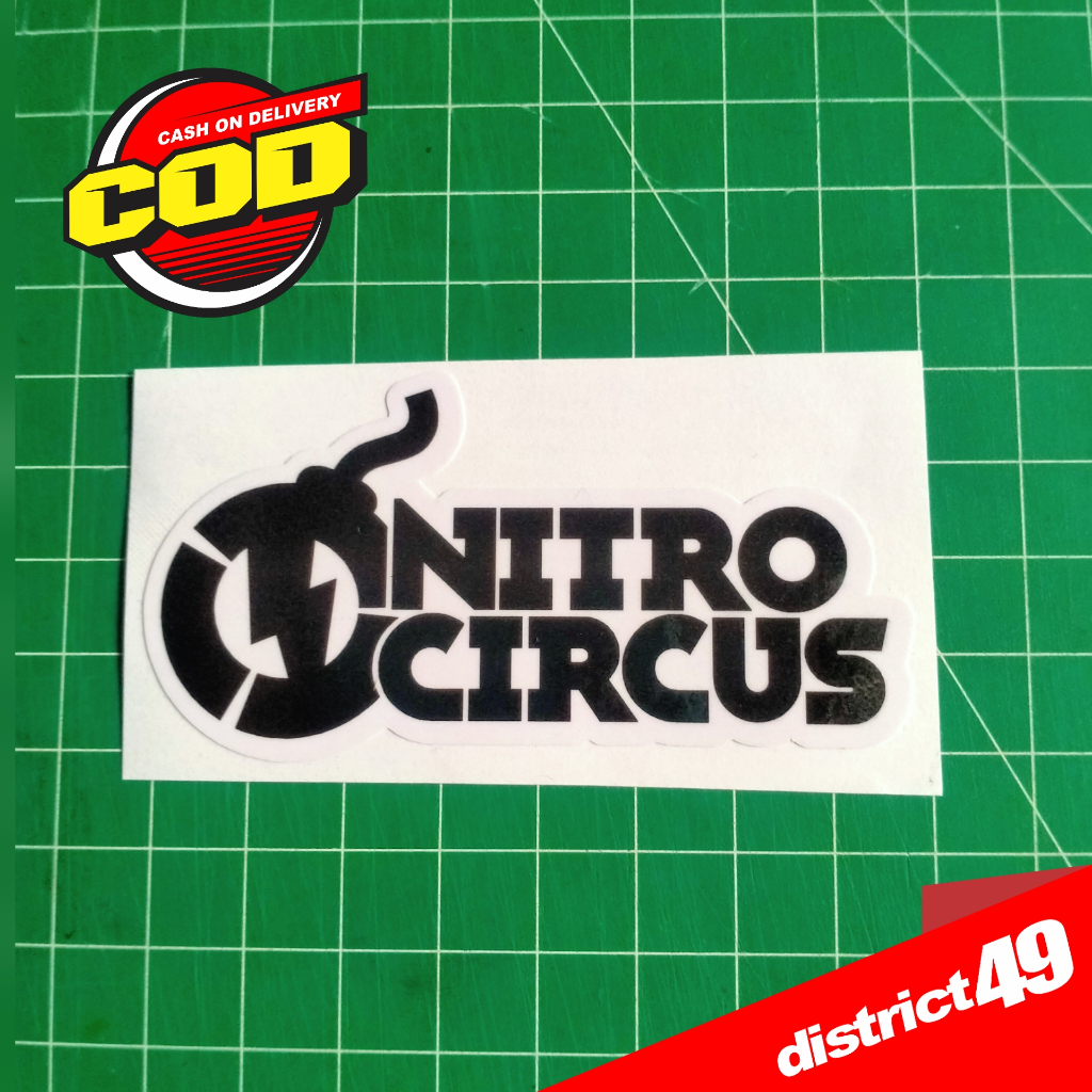 Nitro CIRCUS Sticker - Waterproof Glossy Laminate Print Cut Sticker ...
