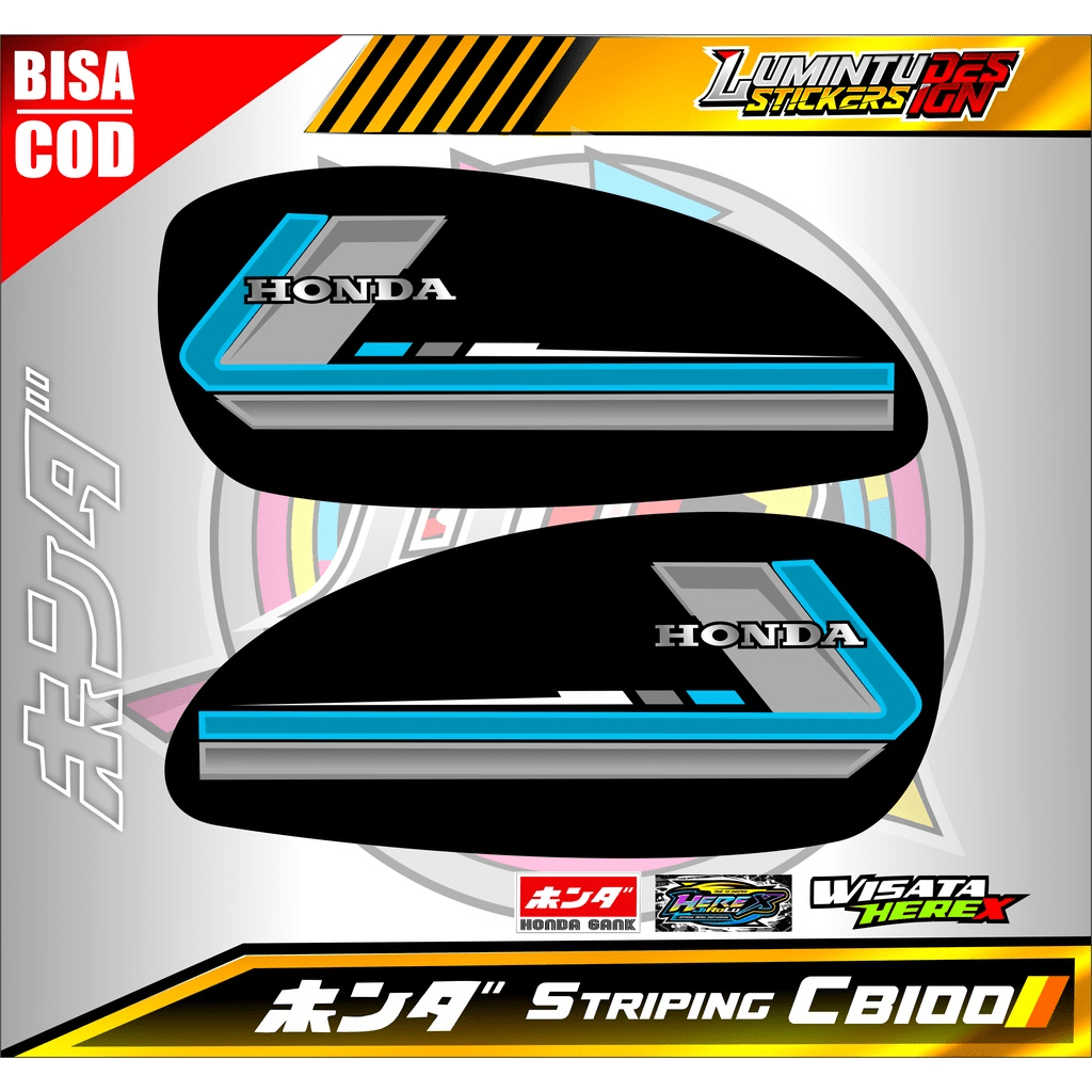 Sticker CB STRIPING Tank HONDA CB 125 CB 100 STICKER COSTUM Variation ...