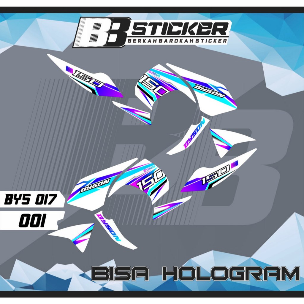 Yamaha Byson Variation Stripping Sticker CAN HOLOGRAM Byson Bys 17 ...