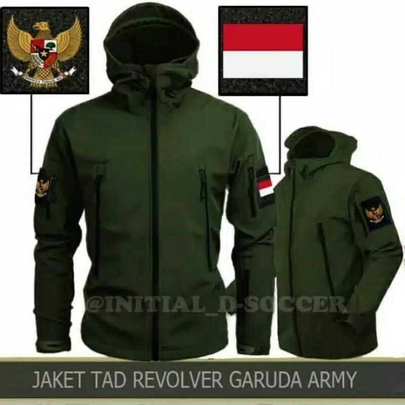 Tad Army Tactical Waterproof Jacket Free Logo Indonesia Garuda Size XL ...