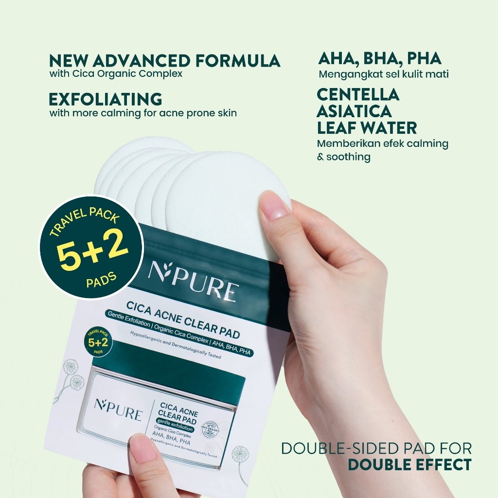 Original Npure Cica Acne Clear Exfoliating Pad Gentle Exfoliation 5 2