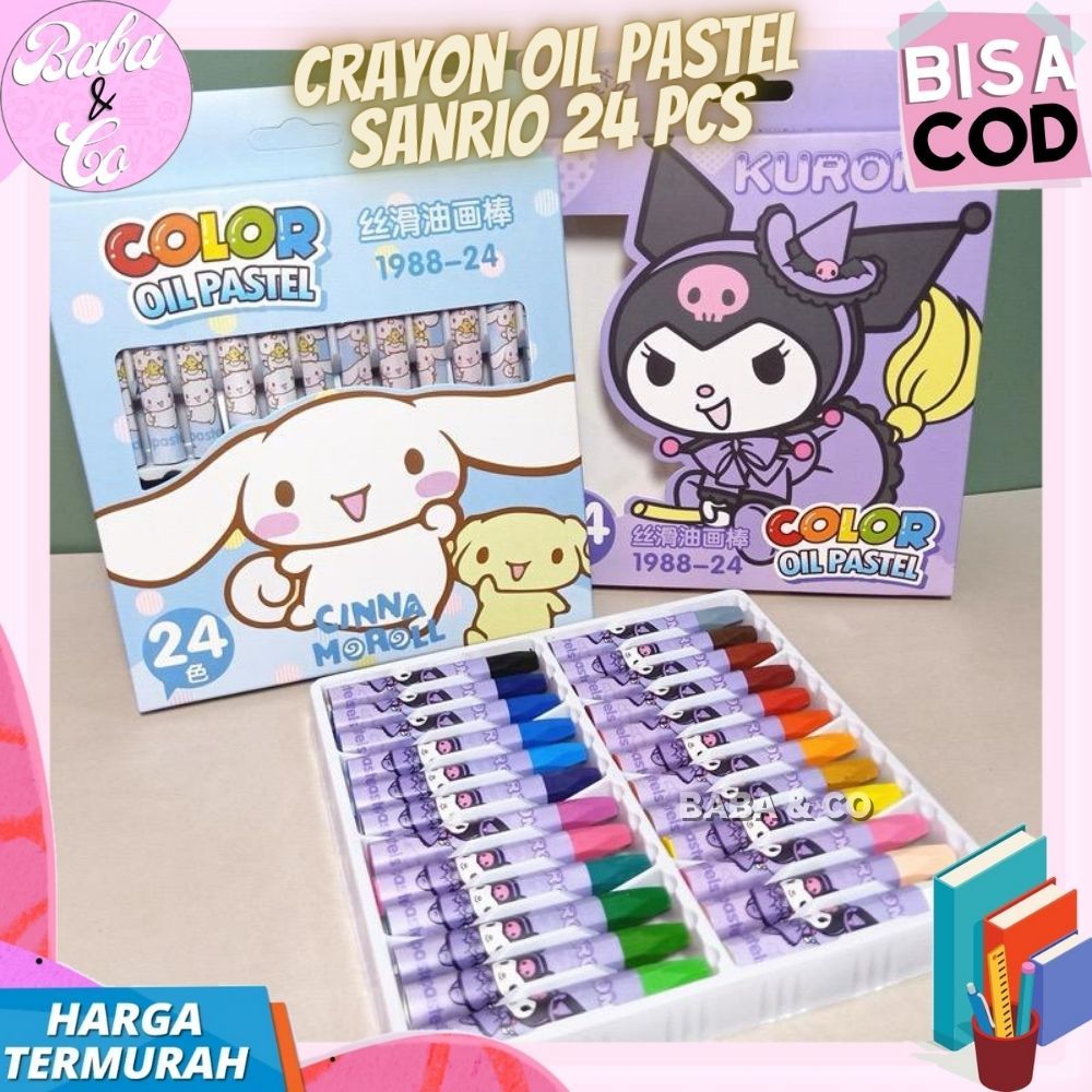Crayon SANRIO 24 COLORS OIL PASTEL CRAYON COLORING CHILDREN SANRIO ...