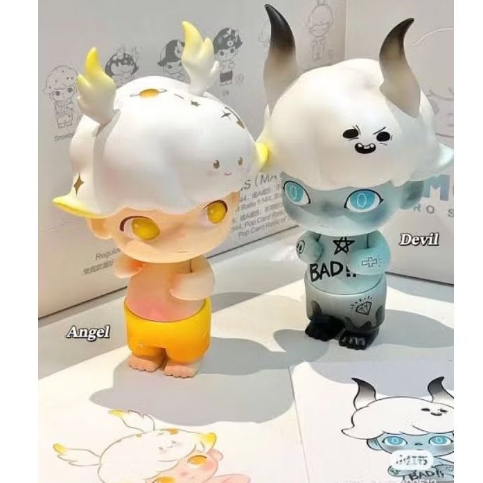 DIMOO Retro Series Angel Devil Figure original Pop Mart | Shopee Malaysia
