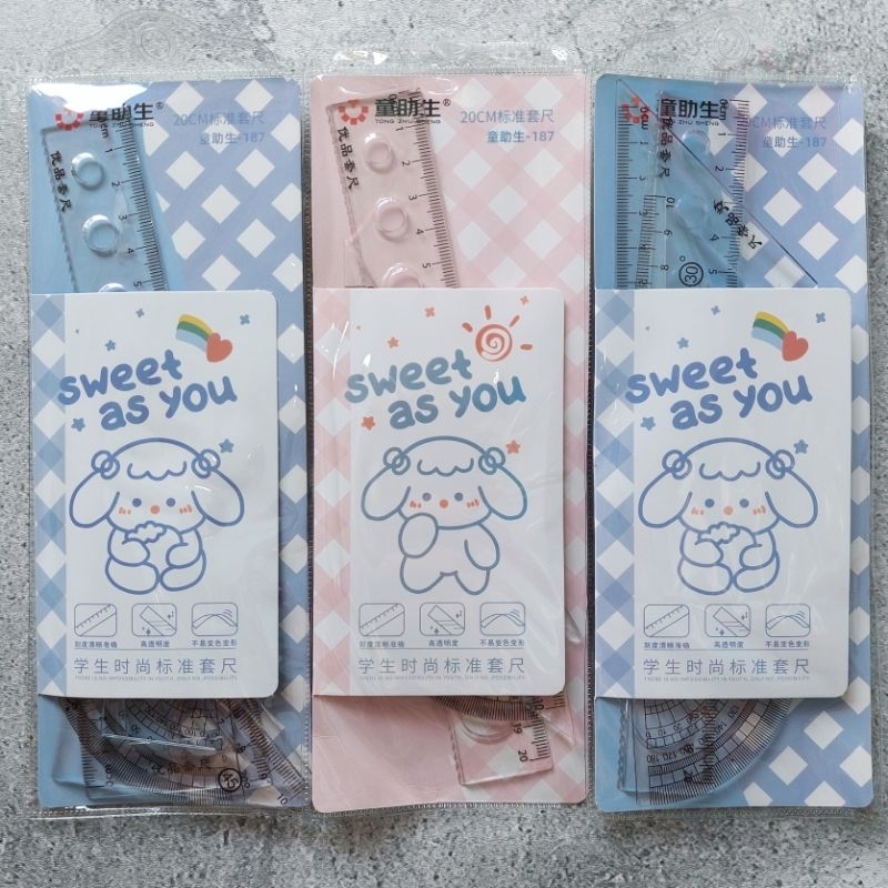SIKU Ruler Set Stationery PG 187 Ruler Set contains 4 Triangular Arc ...