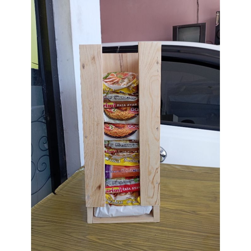 KAYU Original Pine Wood Instant Noodle Rack Instant Noodle Rack Instant ...