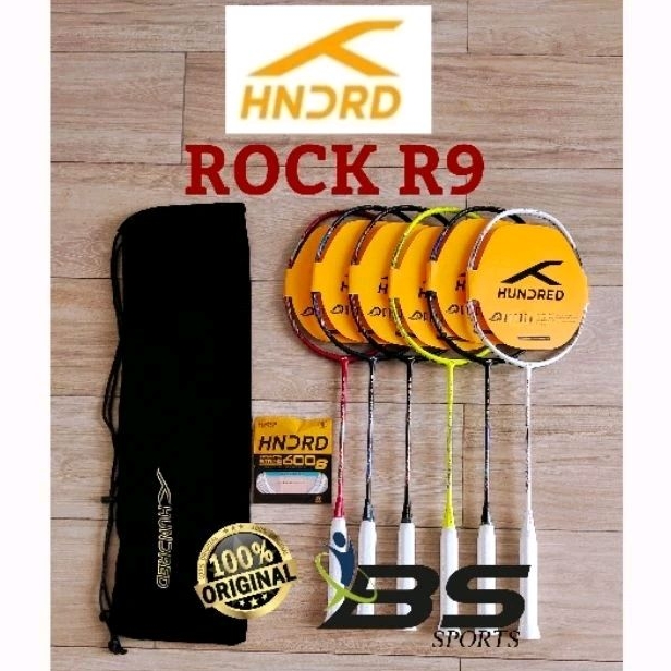 Original HUNDRED ROCKR9 R8 HNDRD ROCK R9 R8 BADMINTON RACKET | Shopee ...