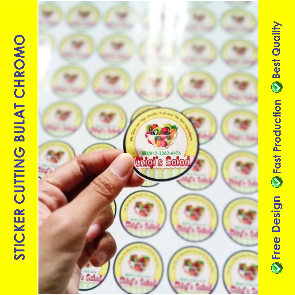 Print Custom Chromo / Bontaq Stickers for Food Name Labels in Plastic ...