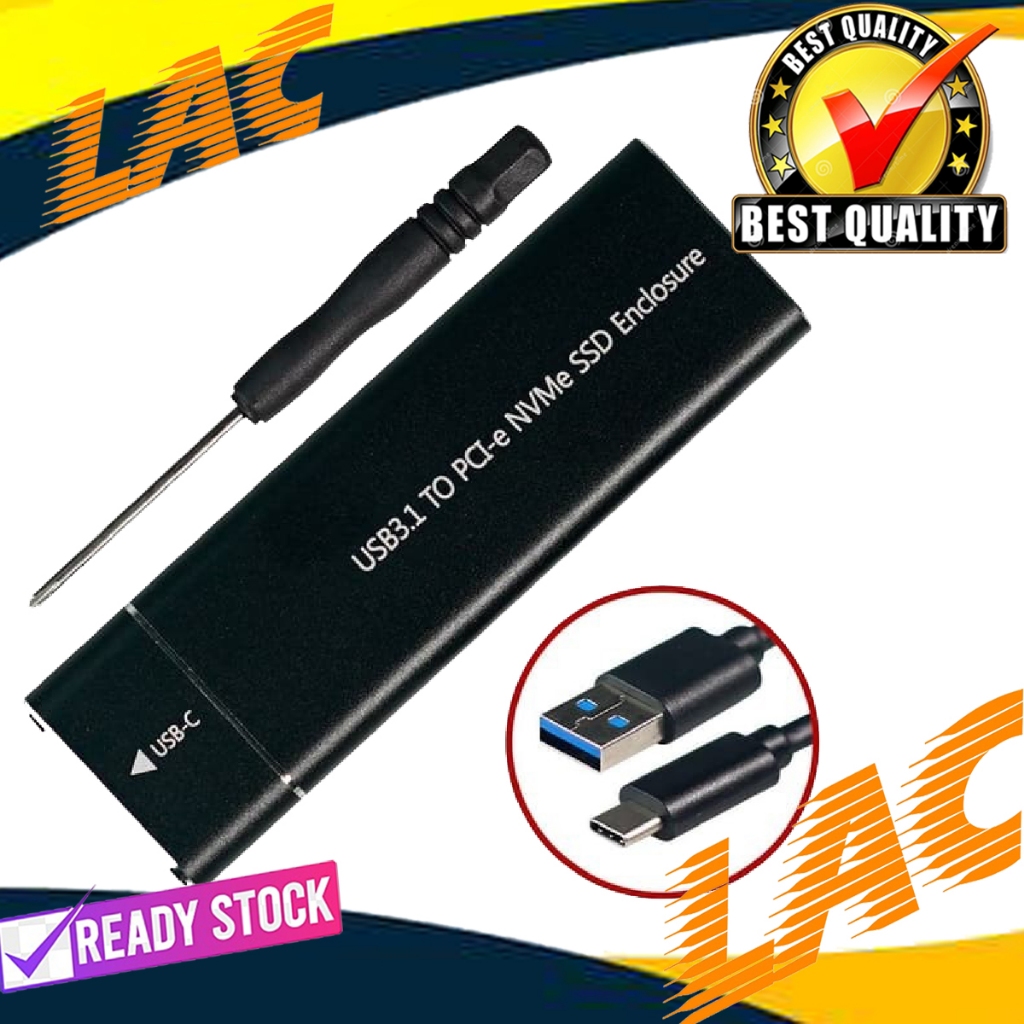 Case SSD Enclosure SSD Casing SSD M2 NVME USB 3.1 to M.2 NVME | Shopee ...