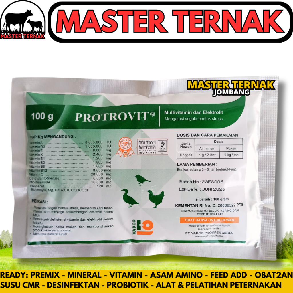 Protrovit 100 GRAM VADCO - Multivitamin & Electrolyte Anti Stress ...