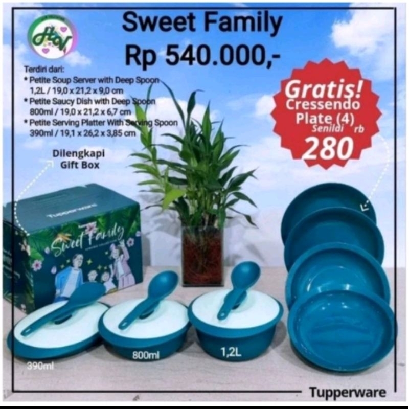 Sweet family Tupperware set | Shopee Malaysia