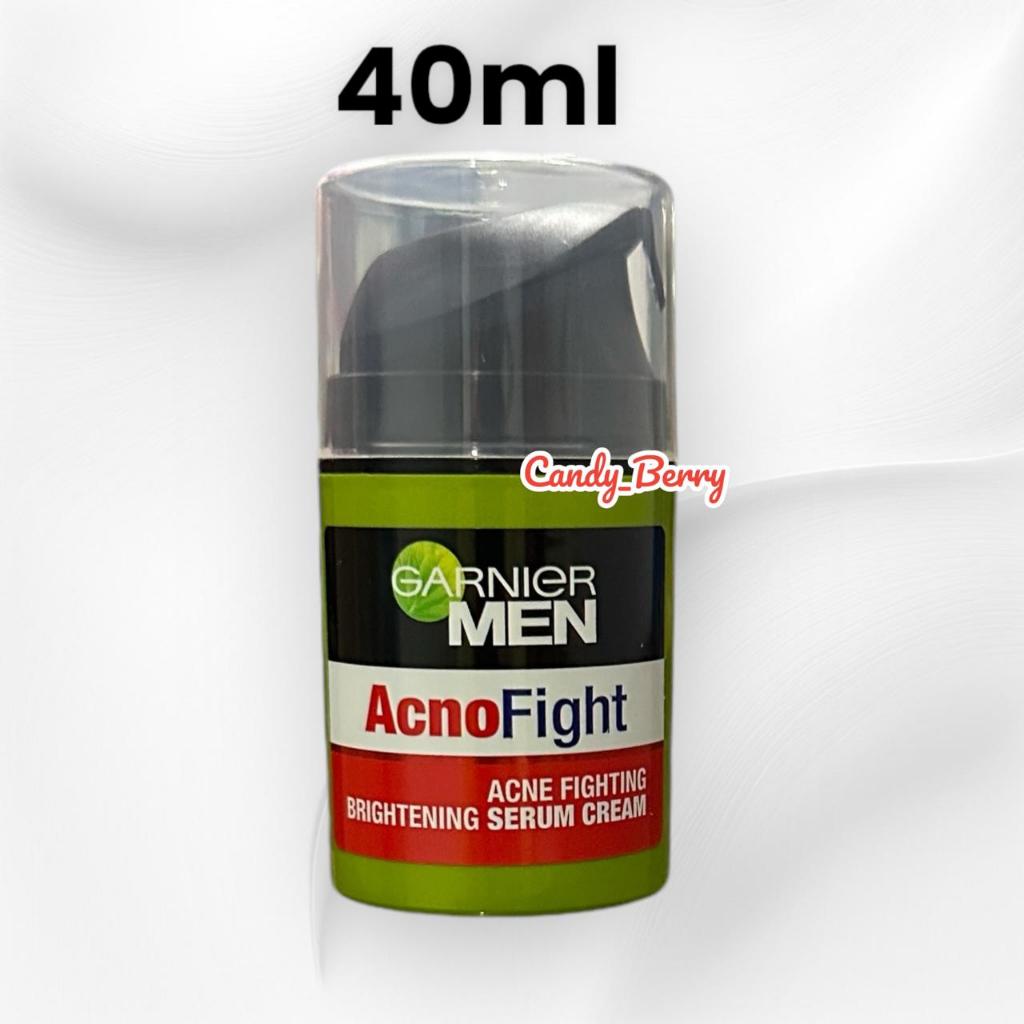 Garnier MEN Acno Fight Acne Fighting Brightening Serum Cream 40ml 40ml CandyBerry Cream | Shopee ...
