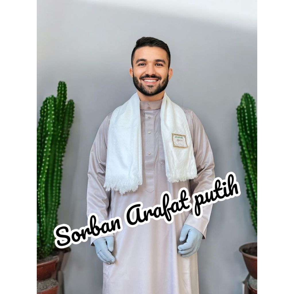 PUTIH White arafat Turban/Plain White arafat Turban/Turban For Hajj ...