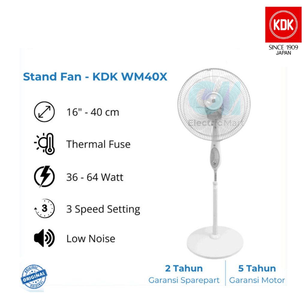 Kdk WM40X 3-Speed Standing Fan 16-Inch Standing Fan | Shopee Malaysia