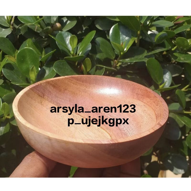 Flat bowl 12cm. mahogany wood | Shopee Malaysia