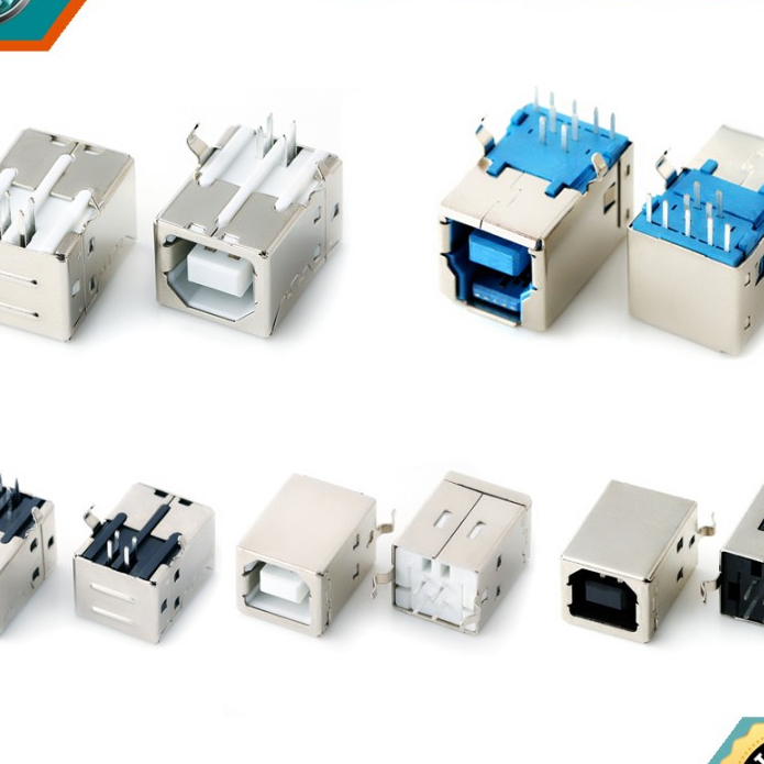 Usb Female Socket Connector type B USB 2,0 3.9 Socket Connector Port ...