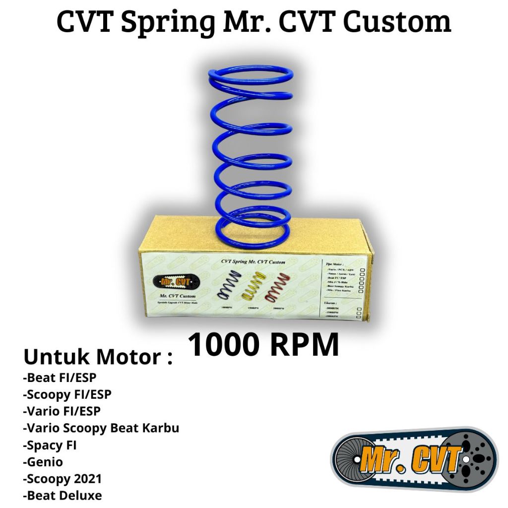 Per CVT Mr. Cvt Custom 1000 1200 1500 2000 RPM Beat Rosana Genio Vario ...