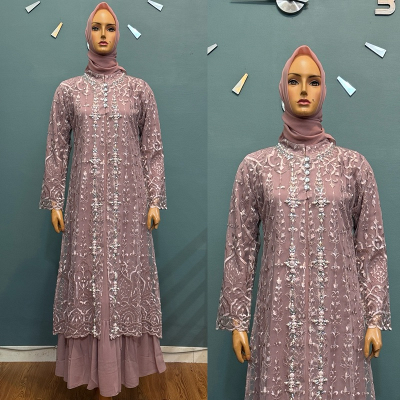 Luna Busui Loose Outer Gamis/ Jumbo Gamis Ld 130cm/ Party Gamis ...
