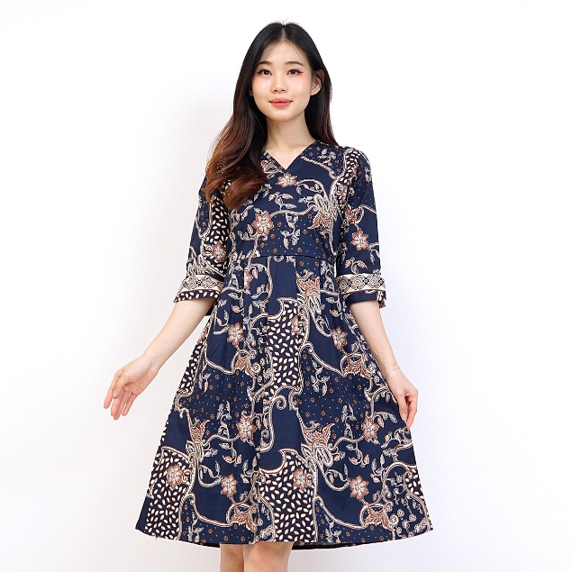 Women's batik clothes - modern women's batik dresses 888 - 020 | Shopee ...
