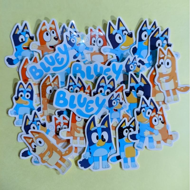 Bluey Stickers Contain 20 Pcs Have Been Cut, Just Paste It | Shopee ...