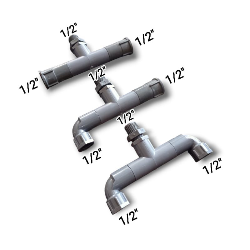 2 Way Branch Water Faucet Connection Connector in Pvc Thread | Shopee ...