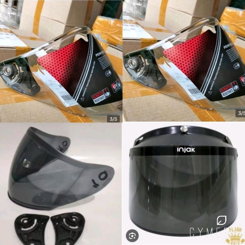 Centro Ink DJ Maru Helmet Glass and Bogo Helmet Flat Glass | Shopee ...