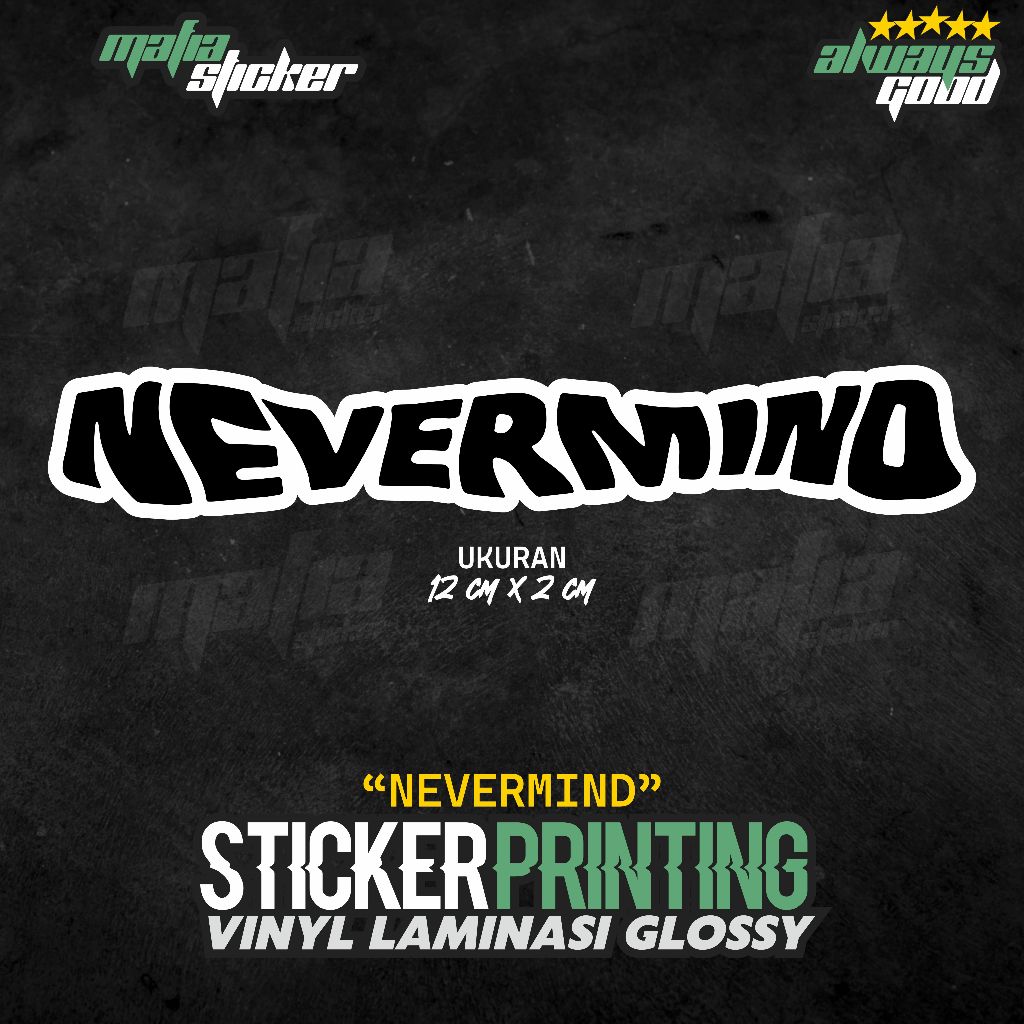 Sticker/sticker PRINT NEVER MIND | Shopee Malaysia
