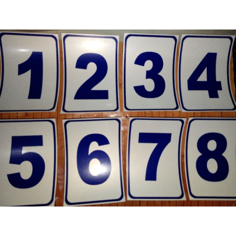 Custom Number Stickers 15x10 cm Vinyl Glossy Waterproof Number Stickers ...