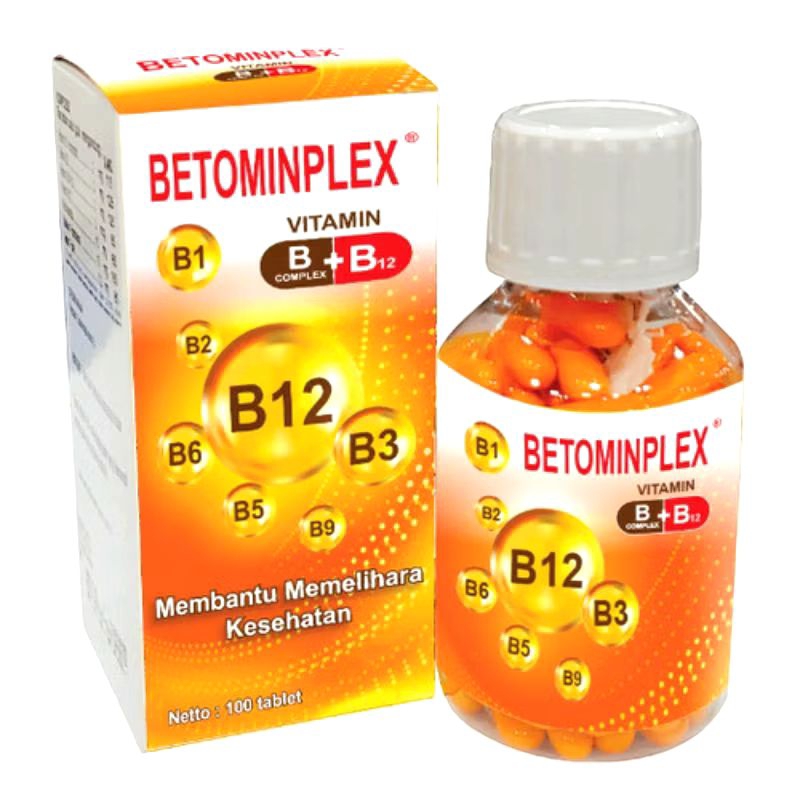 Betominplex Vitamin B Complex + B12 contains 100 tablets / Helps ...