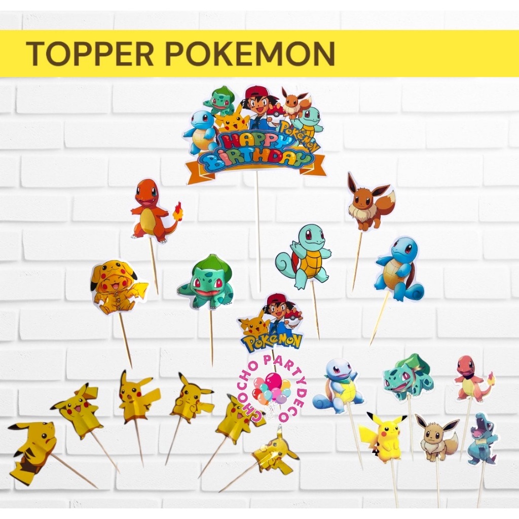 Pokemon Topper/Pokemon Pikachu Cake Topper | Shopee Malaysia