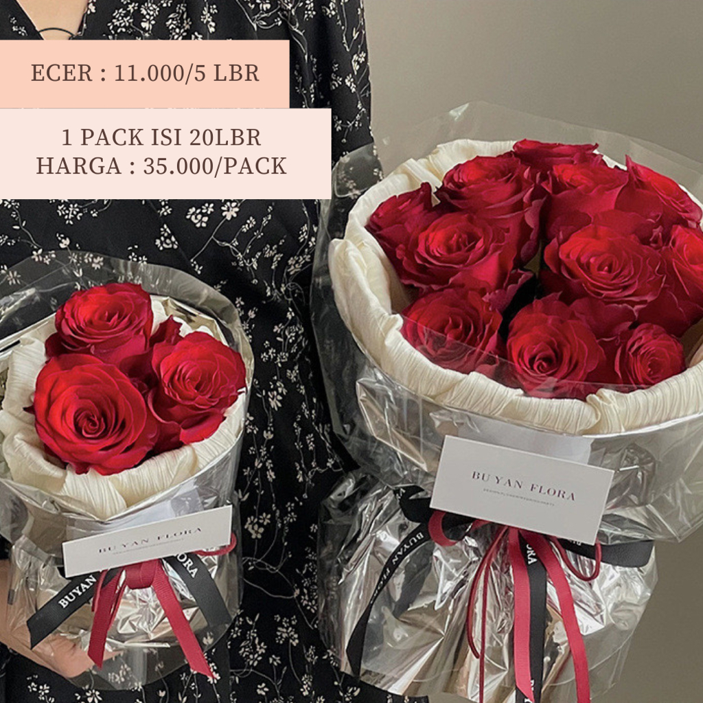 [1 Pack CONTAINS 20 SHEETS] PAPER FLOWER SILVER FILM KOREAN STYLE ...