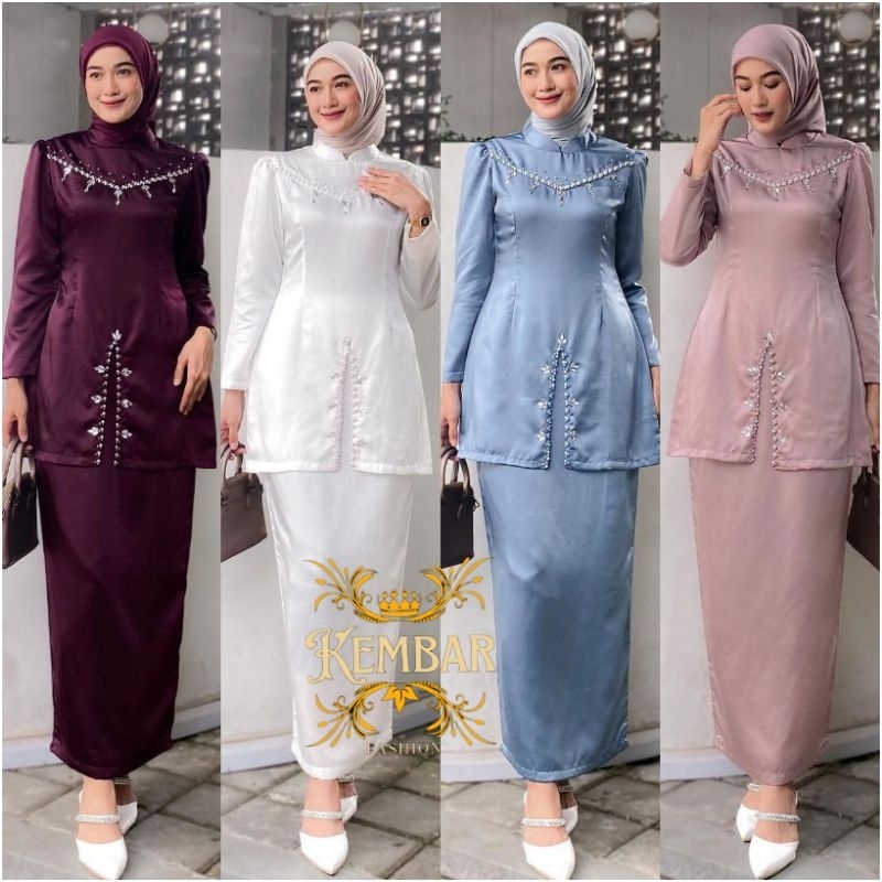 One Set Dress Baju Kurung Melayu M,L,XL, XXL Jumbo Maroon |Rose|Broken ...