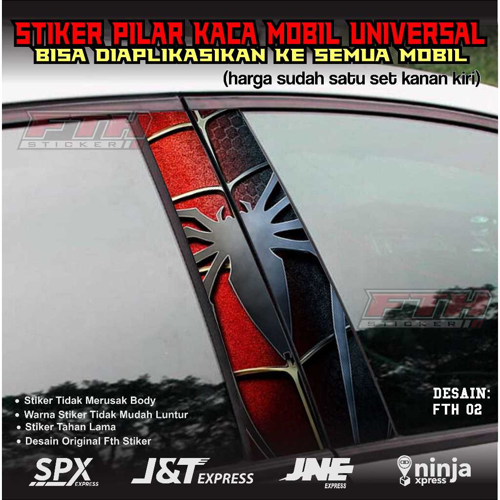 Universal Car Window Door Pillar Sticker Right Left Anti-Scratch Vinyl ...