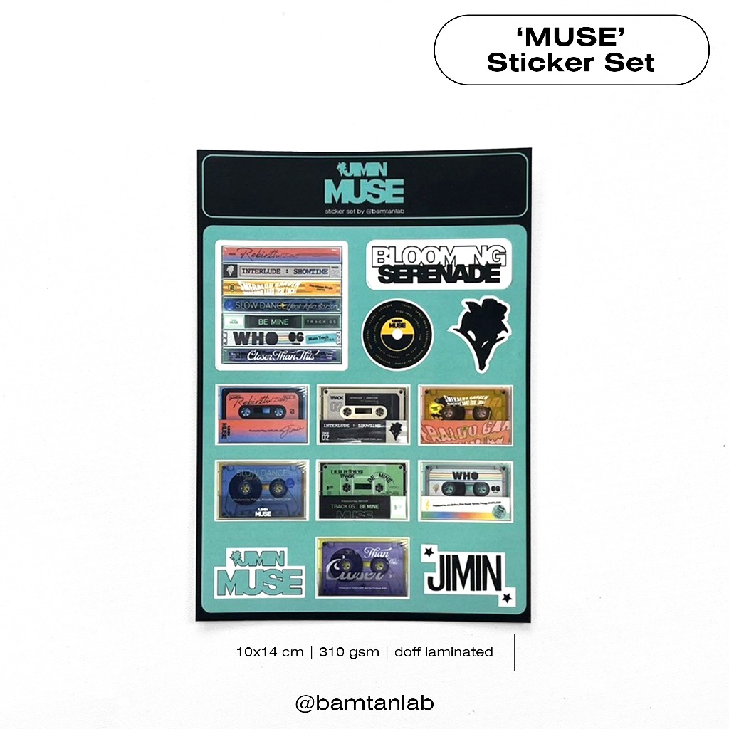 MUSE Jimin'muse' Sticker Set | Bts Kisscut Sticker | Shopee Malaysia