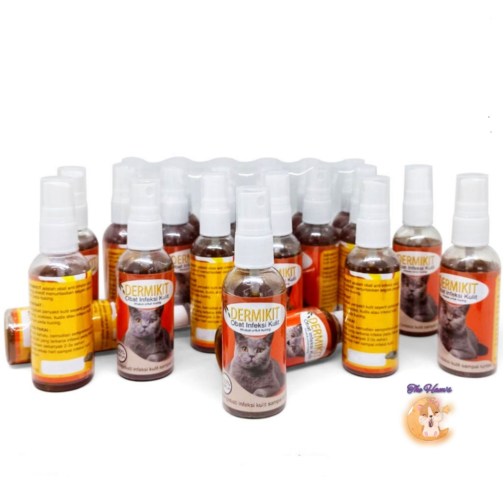 (The Ham's) Dermikit Spray 60ml Cat Skin Infection Medicine Cat Kitten ...