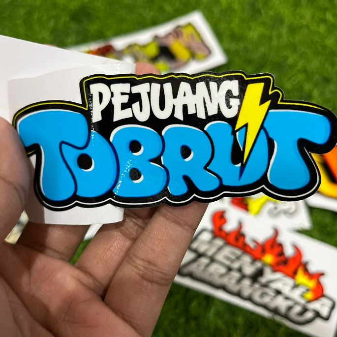 Tobrut Warrior Sticker 10cm x 4cm: Glossy & Hologram Vinyil Already Cut ...