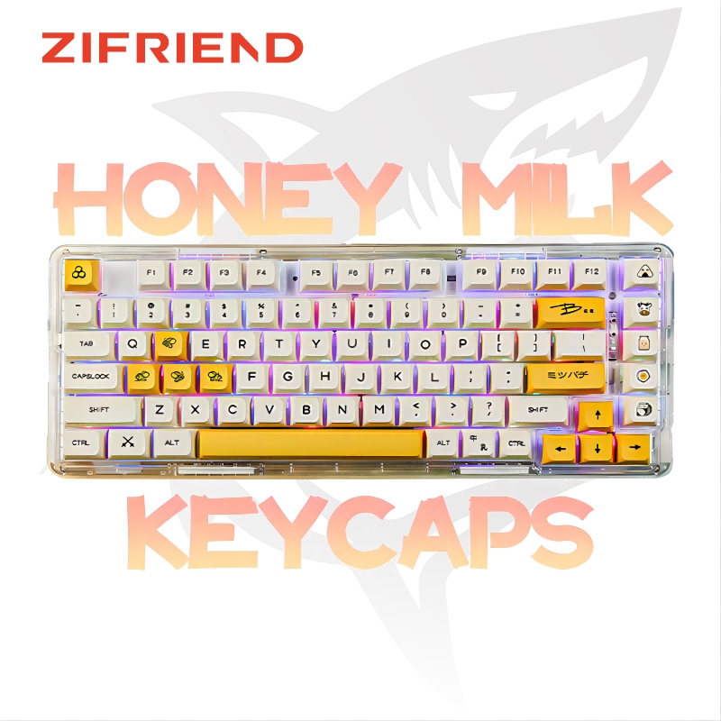 Zifriend Honey Milk 133 Keys Keycaps Dye-sublimated Keycap XDA Profile ...